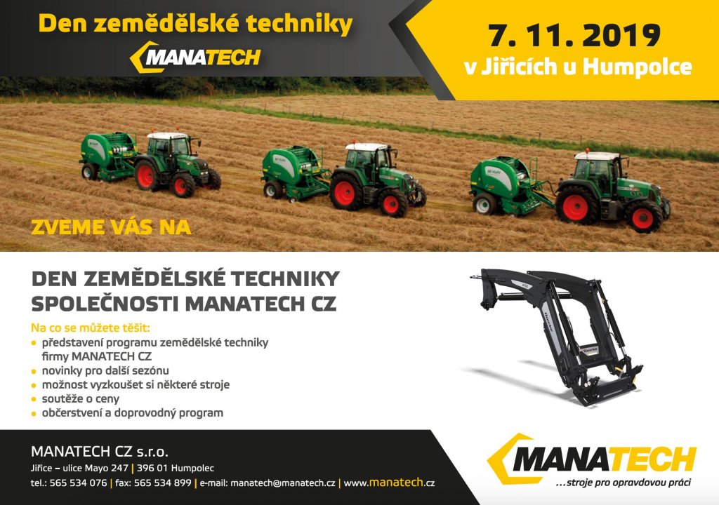 Den zemědělské techniky - Manatech | Agroportal24h.cz